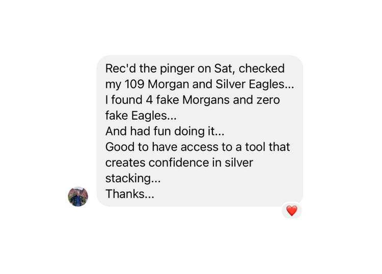 Pocket Pinger Silver and Gold Bar and Coin Tester