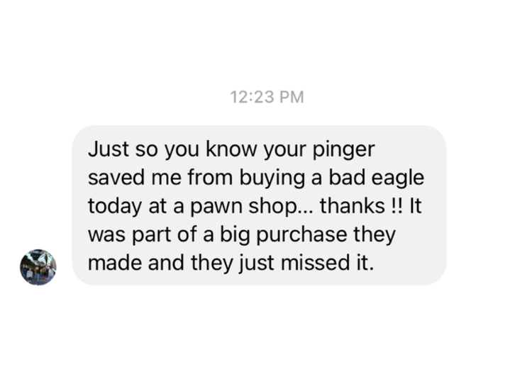 Pocket Pinger Silver and Gold Bar and Coin Tester