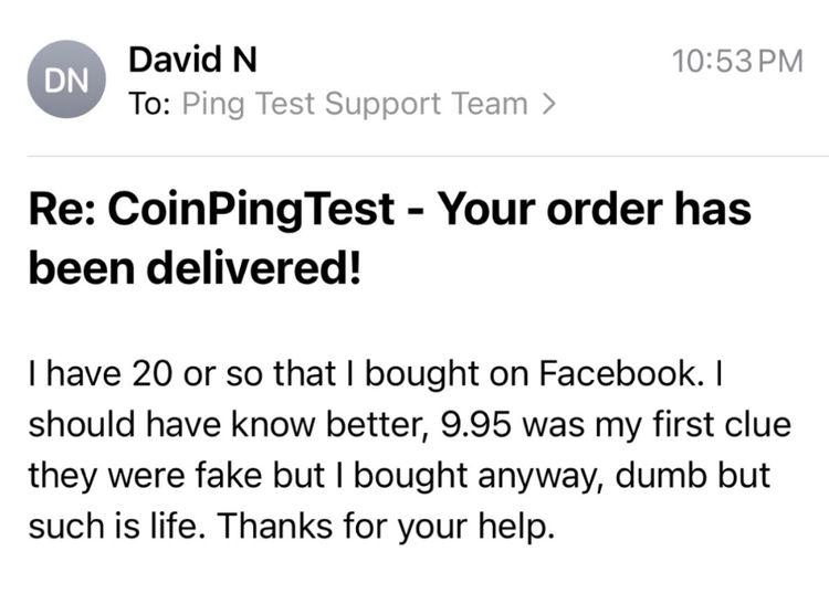 Pocket Pinger Silver and Gold Bar and Coin Tester